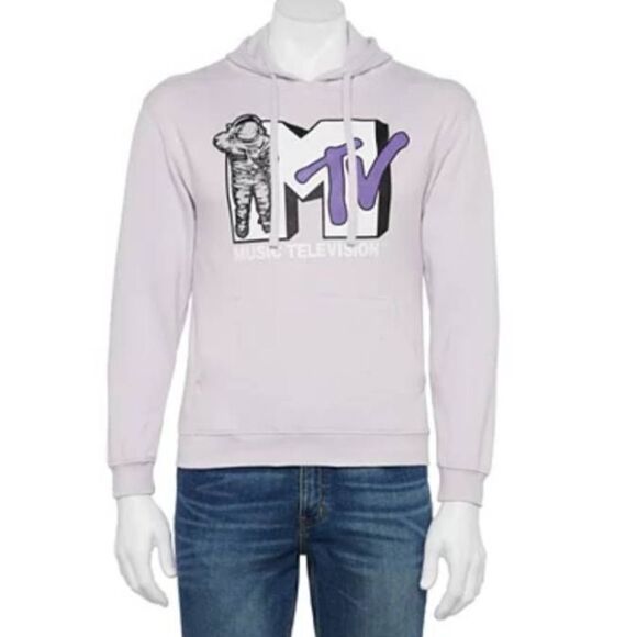 MTV | Shirts | Mtv Vintage Stylelong Lilac Sleevefleecehoodiesizelarge ...